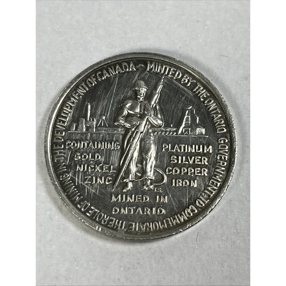Art | Ontario Centennial 1967 Mining Medal With Miner Multimetal Alloy ...